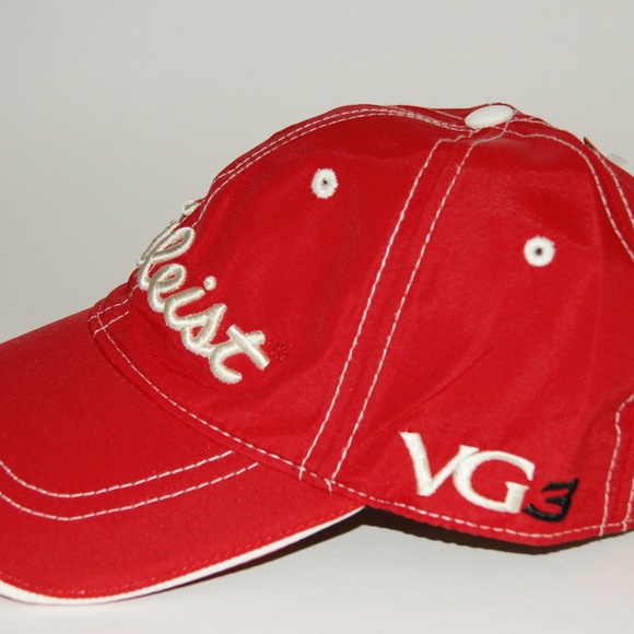 Titleist | Accessories | New Titleist Mens Adjustable Golf Red Hat Cap ...